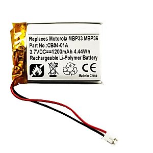 MPF Products 1200mAh TFL3X44AAA900, CB94-01A Battery Replacement Compatible with Motorola MBP18, MBP25, MBP26, MBP33, MBP34, MBP36, MBP36PU, MBP41, MBP41PU, MBP43, MBP43PU Baby Monitors
