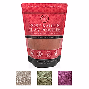 Bare Essentials Living Pink Clay Powder 12 oz, Pure Rose Kaolin Clay Powder for Face Masks or for Colorant DIY Beauty Products for Face, Hair, Body, Soap, Bath Bombs, Makeup, Lotion and Deodorant