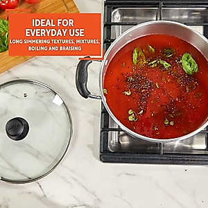 Imusa Aluminum USA Pot with Glass Lid and Bakelite Handle 4-Quart