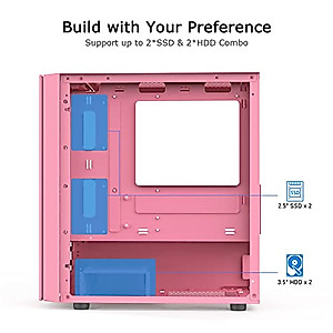 SZD S590 Gaming pc case (Pink)