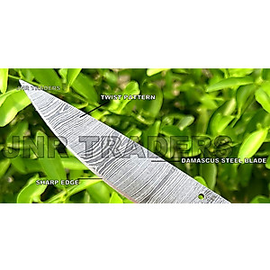 JNR Traders Damascus Steel Blank Blade Knife Making Material 9" Handmade Damascus Paring Knife Blank Blade Full Tang 352 Layers jnr3720