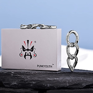 PUNKYOUTH 1 Pair Chain Diamond Ear Hangers 6g Ear Weights For Stretched Ears 4mm Ear Gauges Elegant Dangle Plug Earrings For Women Brass Piercings