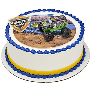 DecoSet Monster Jam Full Throttle Fun Cake Topper, 2-Piece Toppers Set with Keepsake Truck and DecoPic