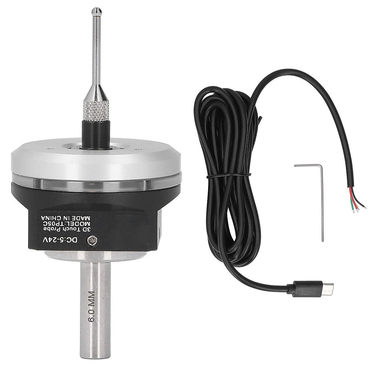 CNC 3D Edge Finder, Professional High Accuracy Universal 3D Sensor Probe, Waterproof Multifunctional 3D Edge Locator with Tungsten Steel Tip for X, Y and Z Axis, for Mach3, for GRBL CNC Equipment