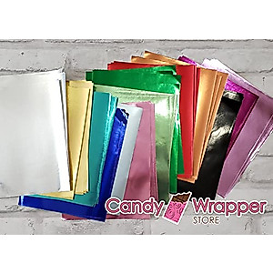 Candy Bar Foil for Overwrapping Chocolate Candy Bars - Silver