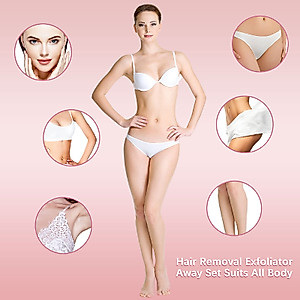 32 Pieces Hair Removal Pads Smooth Away Facial Hair Remover 2 Sizes Hair Removal Pads and 30 Pieces Exfoliation Fine Sandpaper for Women Girls Crystal Body Lip Facial Hair Depilatories