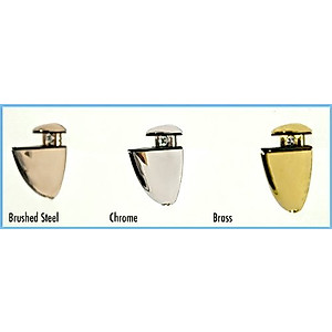 Spancraft Glass Peacock Glass Shelf, Brass, 8 x 24