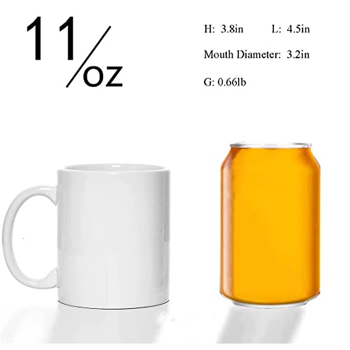 ABBSH Sublimation Mugs, Sublimation White Coffee Mugs Tazas Para Sublimacion Blank 11 OZ With Box for for Coffee, Soup, Tea, Milk, Latte, Hot Cocoa Set of 12