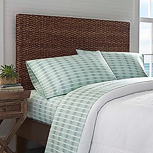 Tommy Bahama - Queen Sheets, Cotton Percale Bedding Set, Crisp & Cool, Stylish Home Decor (Off The Grid Green, Queen)