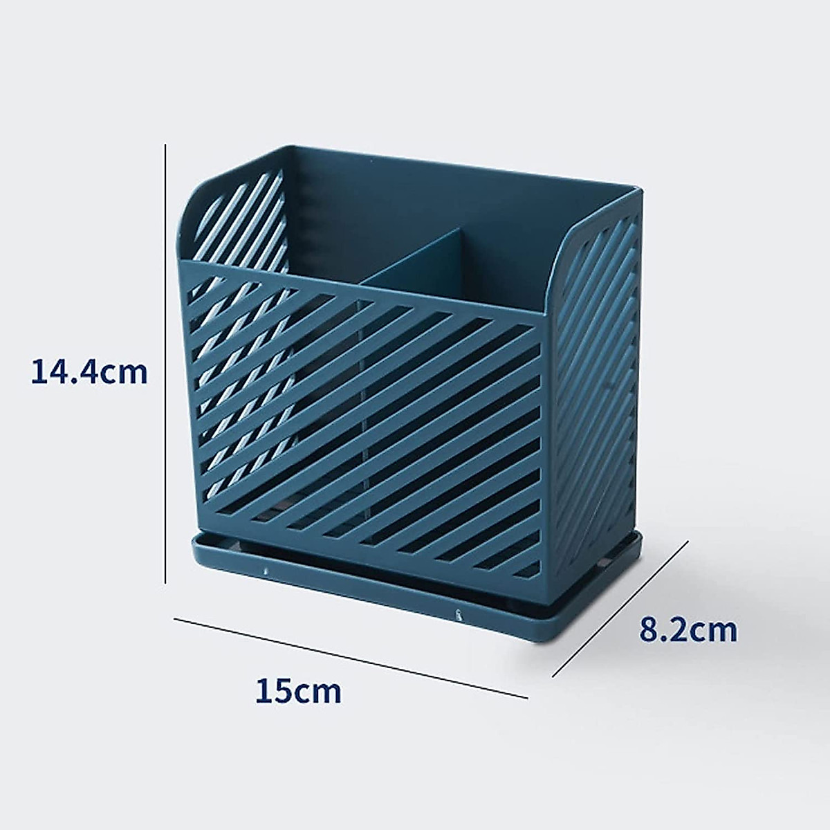 ceramic Utensil Caddy Chopsticks Rack with Spoon Storage Box for Cutlery Basket Pen Holder chopstick holder (Color : White)