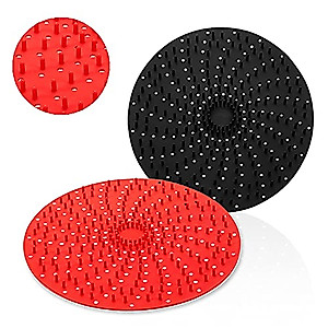 Upgrade Reusable Air Fryer Liners with Raised Silicone | Patented Product | BPA Free Non-Stick Silicone Air Fryer Mats | Air Fryer Silicone Tray Accessories | 2 Size Options – 8 Inch Round
