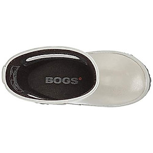Bogs Skipper Rubber Waterproof Boys and Girls Rain Boot, Glitter-Silver, 6 US Unisex Infant