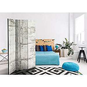 artgeist Decorative Room Divider Cement Loft 53x68 in - Double-Sided Folding Screen 3 Panel Decoration Home Office Home Office Grey f-A-0458-z-b