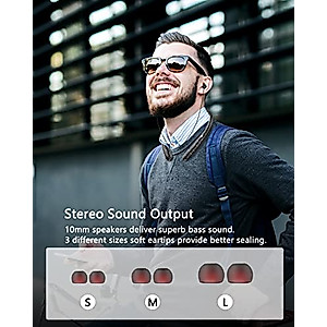 Yarayeon Bluetooth Headphones.Neckband Bluetooth Headphones with Vibration.IPX5 Sweatproof.Noise Canceling Stereo Headphones and Retractable Earbuds for Sports.Music.Meetings (Black2)