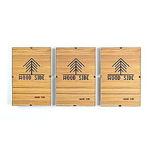 WOOD SIDE ORBIS Glass Clip Picture Frames 4x6 - Pack of 3, Clear Craft Photo Frames