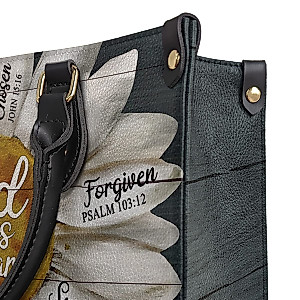 64HYDRO Christian Gifts, Daisy God Says Faith Purses for Women, Shoulder Bag, Handbags for Women, Valentines Day Gifts for Her, Gifts for Sisters, Daughter, Mom, Friends - Travel Work Leather Bag