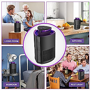 Indoor Insect Trap Non-Zapper, Fruit Fly Traps for Indoors, Catcher and Killer for Mosquitos, Gnats, Moth and Fruit Fly, Insect Trap for with Bug Light & Strong Suction