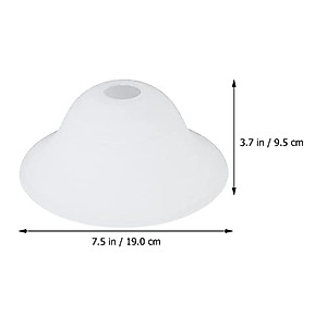PATKAW Glass Pendant Light Shade Antique Glass Hanging Lamp Shade Cover Alabaster Light Fixture Shade White Swirl Glass Lamp Shade Replacement for Home Office Bedroom