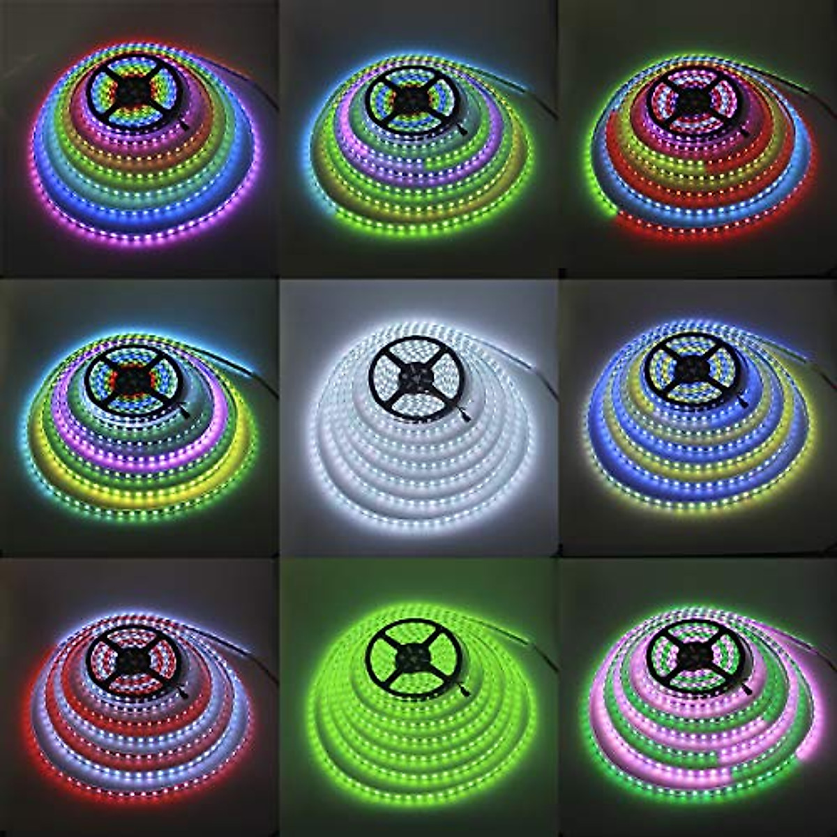 ALITOVE 32.8ft Addressable RGB LED Strip Light WS2811 Dream Color Digital Programmable Flexible LED Pixel Tape Light 24V 10m 600 LEDs 5050 SMD Waterproof IP67 Black PCB for Arduino Raspberry Pi