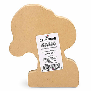 Peanuts Snoopy and Woodstock Warm Embrace Shelf Sitter Decor - Chunky Wood Block Tabletop Decoration for Home or Office