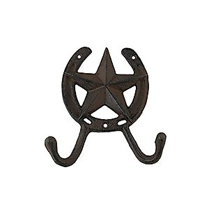 TG,LLC Treasure Gurus Metal Horseshoe Hook Bathroom Kitchen Towel Holder Hat Gear Hanger Western Decor