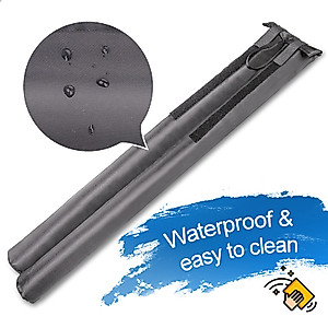 MAXTID Door Draft Stopper 36 Inch, Fits Door Gaps up to 1.7 Inch, Grey Under Door Sweeps Weather Stripping Large Door Noise Blocker Sound Proof Guard