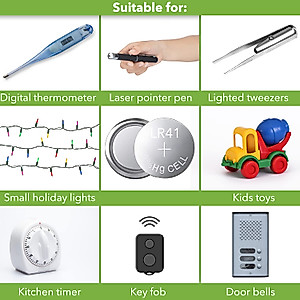 LOOPACELL AG3 LR41 Batteries - AG3 392 384 192 Battery - 1.5V Alkaline Button Coin Cell Batteries (10 Count (Pack of 1))