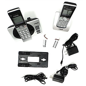 VTech CS6929-2 Cordless Phone with Answering System and Caller ID, Silver/Black with 2 Handsets DECT 6.0 Expandable