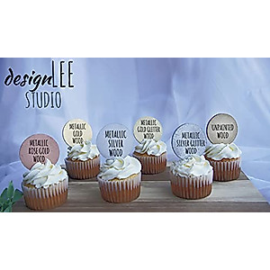 Name Birthday Cake Topper | Custom Cake Topper Personalized | Gold, Silver, Rose Gold, & Wood Cake Topper