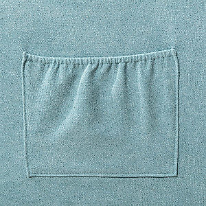 Rocking Chair Glider Chair for Nursery Comfortable Rocker Fabric Padded Seat with Side Pocket Upholstered Rocking Chairs with High Back for Living Room Baby Kids Room Bedroom (Mint Green)