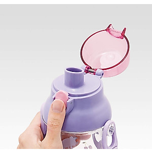 Skater PSB5TR Children's Water Bottle, Clear Bottle, 16.2 fl oz (480 ml), Happy & Smile Girls, Made in Japan