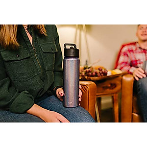 Simple Modern Water Bottle with Straw, Handle and Chug Lid Vacuum Insulated Stainless Steel Metal Thermos Bottles | Big Leak Proof BPA-Free Flask for Gym, Sports | Summit Collection | 84oz, Deep Ocean