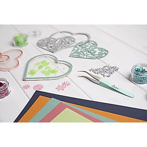 Sizzix Curved Fine Tip Tweezers for Intricate Projects, Scrapbooking, Cardmaking, One Size, Multi Color, Multicolour