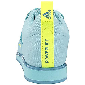 adidas Women's Powerlift 4 Cross Trainer, Hazy Sky/Solar Yellow/Hazy Blue, 9.5