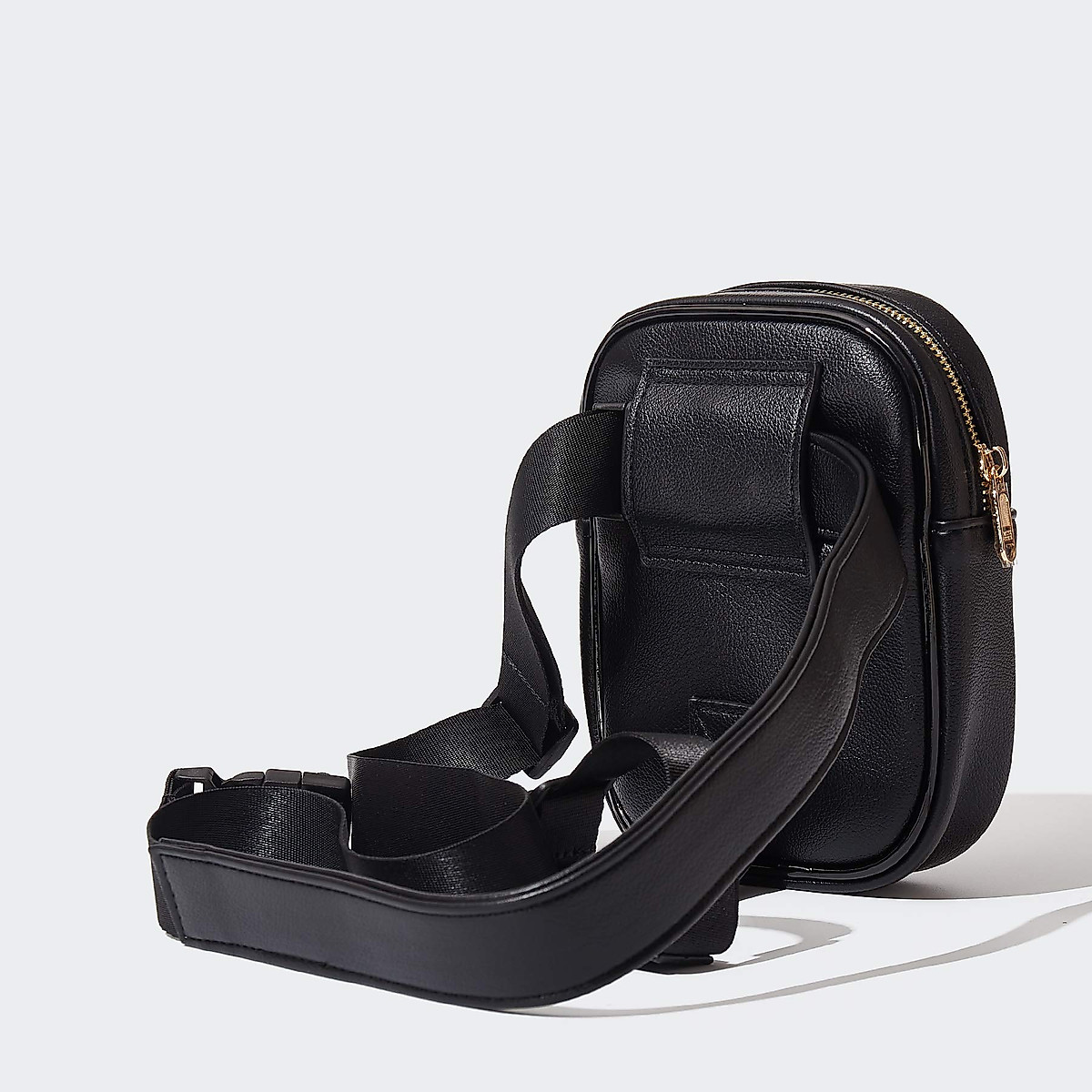 Pander Leg Bag for Women - Nova Fashion Black Leather Fanny Pack for Women (Black)