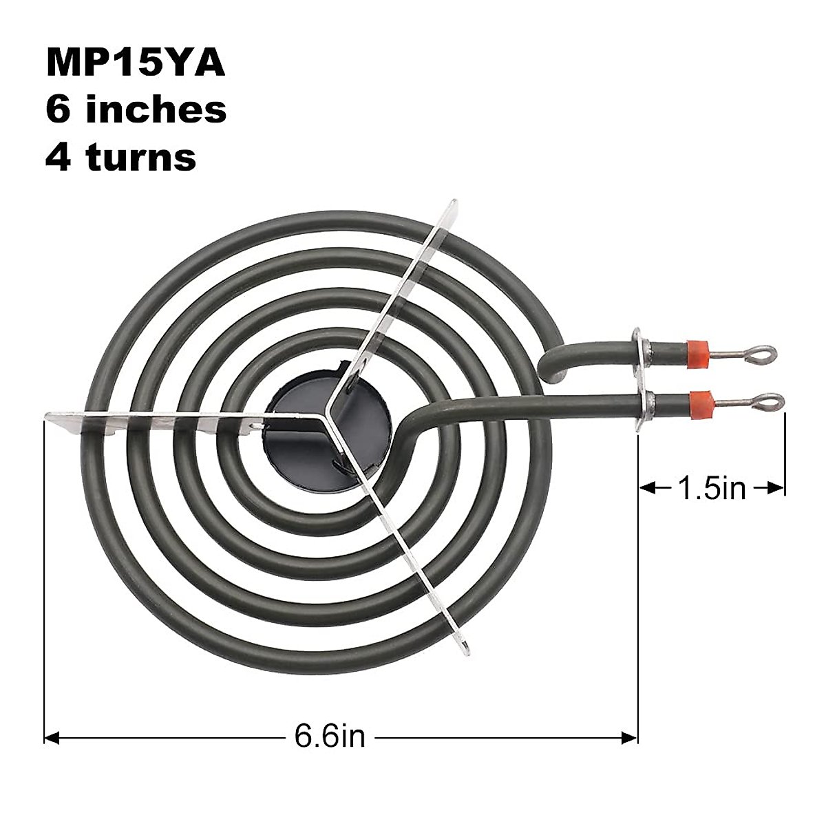 W10288051 Range Cooktop Porcelain Drip Pans and MP22YA Electric Range Burner Element Unit Set by SupHomie - Compatible with Whirlpool Amana Electric Range Stove