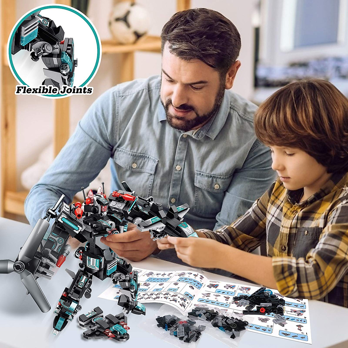 LUKAT Robot Building Toys for Boys Age 6 7 8 9 10 11 Year Old, 577 PCS STEM Toy Kit, 25-in-1 Building Bricks Educational Construction Set Engineering Toys, Activities Learning Gift for Kids