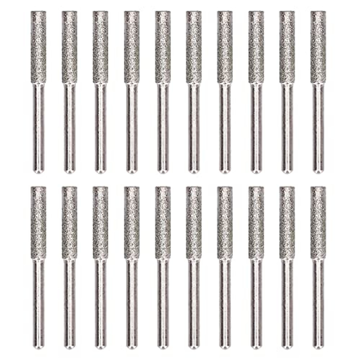 Chain Saw Stone File, 20Pcs Chainsaw Sharpener Burr Stone File Chainsaw Grinding File Chainsaw Sharpener Burr for Electric Chain Saw Jewelry Stone Wood (4mm)