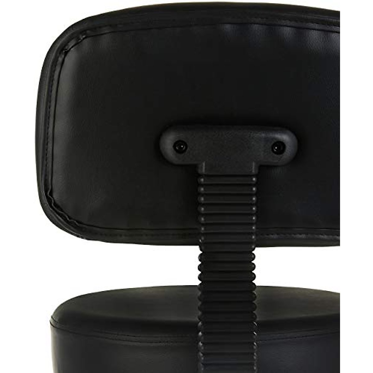 Amazon Basics Multi-Purpose Adjustable Drafting Spa Bar Stool with Foot Rest and Wheels - Black