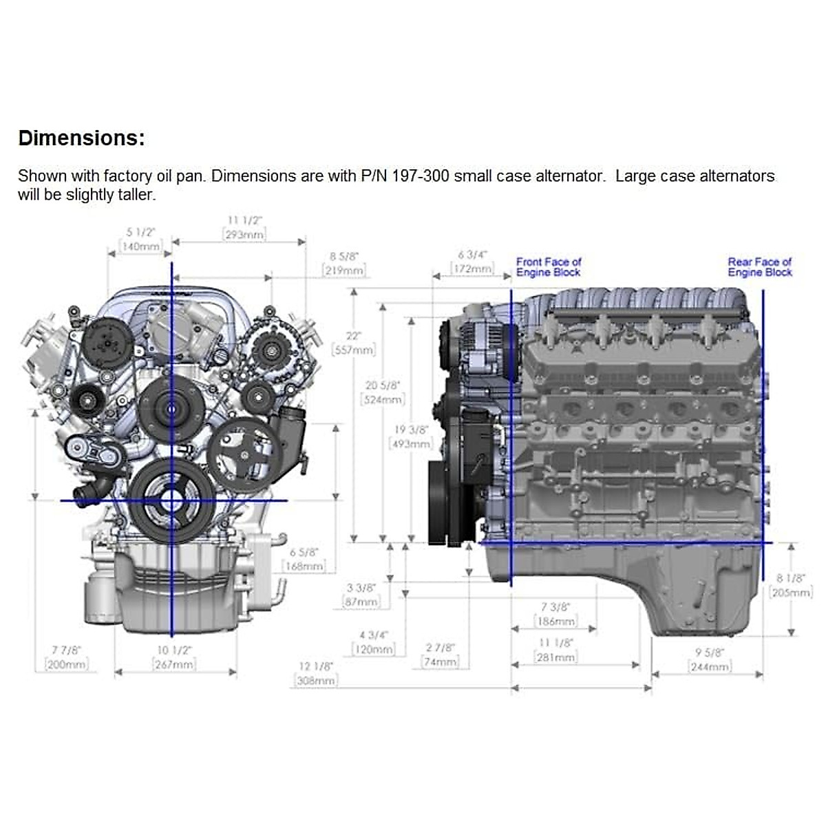 Holley 20-300BK Base Front Accessory System - High Mount - Black Finish