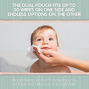 Chewbeads Silicone Wipes Clutch Case - 100% Silicone Baby Wipes Case - Refillable and Portable Wipes Dispenser with Wrist Strap - Bright Pink