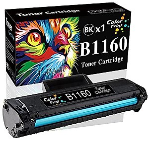 1-Pack ColorPrint Compatible B1160 Toner Cartridge Replacement for Dell B1160W 1160 Work with YK1PM 331-7335 HF44N HF442 B1163W B1165NFW Mono Laser Printer (Black)