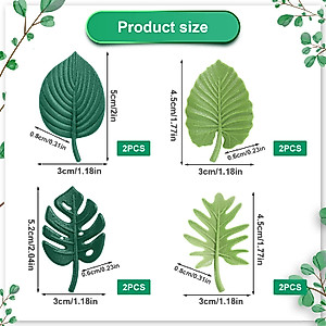 8pcs Plant Fridge Magnets, Aesthetic Leaf Fridge Magnets Mini Tropical Refrigerator Magnets Cute Fridge Magnets Monstera Plant Decor for Locker Fridge Home Office (4 Styles)