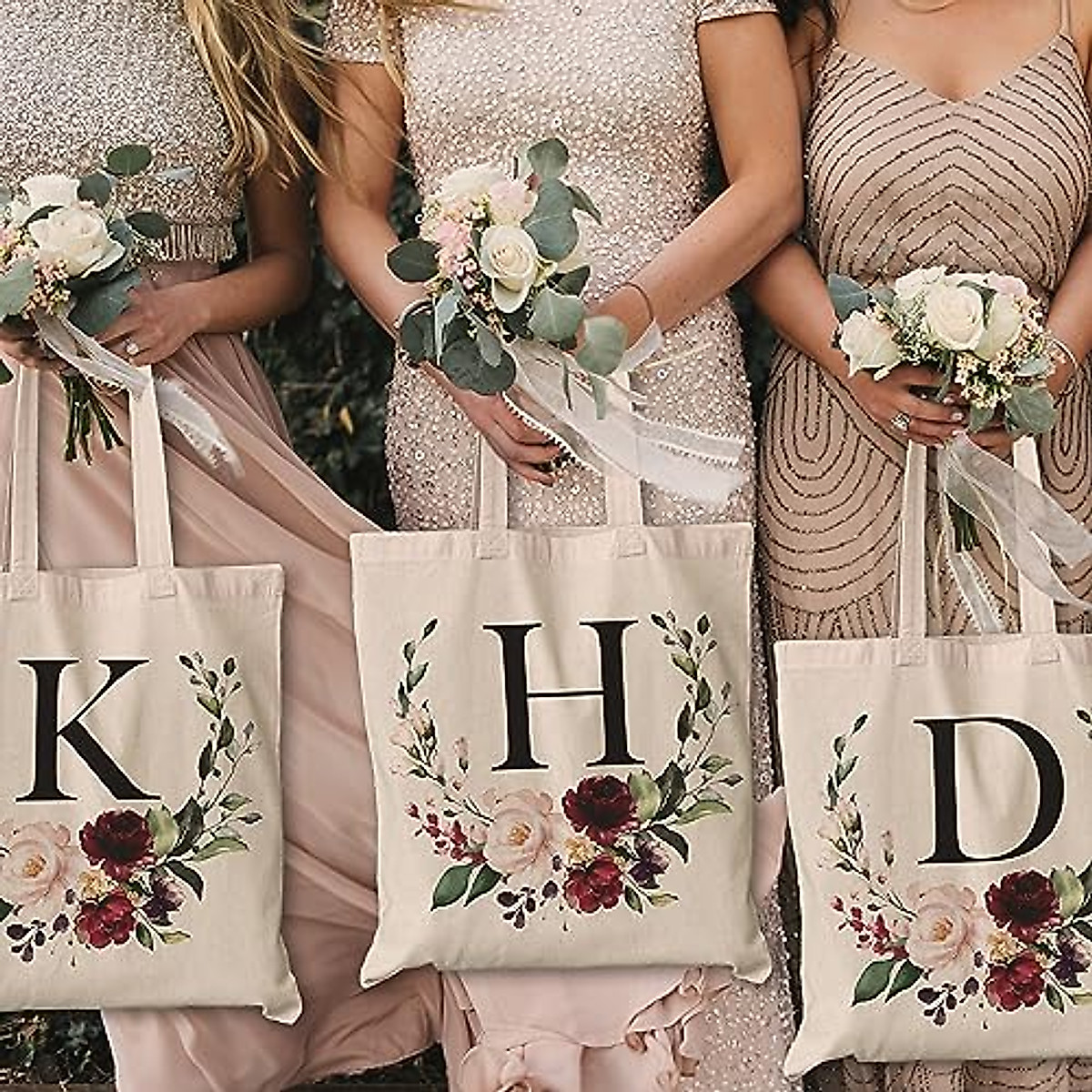 Zexpa Apparel Customized Bridesmaid Tote Bag For Personalized Bachelorette Hen Night Initial A