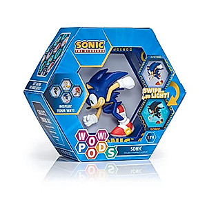 WOW! PODS Sonic The Hedgehog Collection - Sonic | Light-Up Bobble-Head Figure | Official Sega Merchandise, Toys and Gifts for Adults, Boys and Girls, Aged 5+, Blue