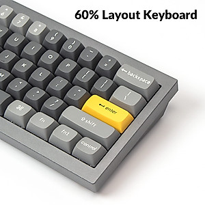 Keychron Q4 Wired Custom Mechanical Keyboard, QMK/VIA Programmable Macro, Full Aluminum, Hot-Swappable Gateron G Pro Brown Switch, 60% Layout Double Gasket Compatible with Mac and Windows - Gray