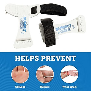 Gibson Athletic Summit High Bar Hook/Loop Gymnastics Grips for Boys - Durable Leather Grip - Hand Grips for Gymnastics Bars Kids - Gymnastics Equipment & Accessories, Made In USA