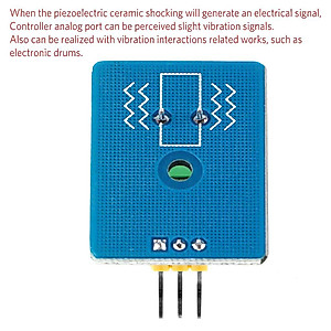 DAOKI 5PACK piezoelectric Ceramic Vibration Sensor piezo 3.3V/5V Module Analog Controller Electronic Components Supplies Sensor for Arduino with Dupont Cable