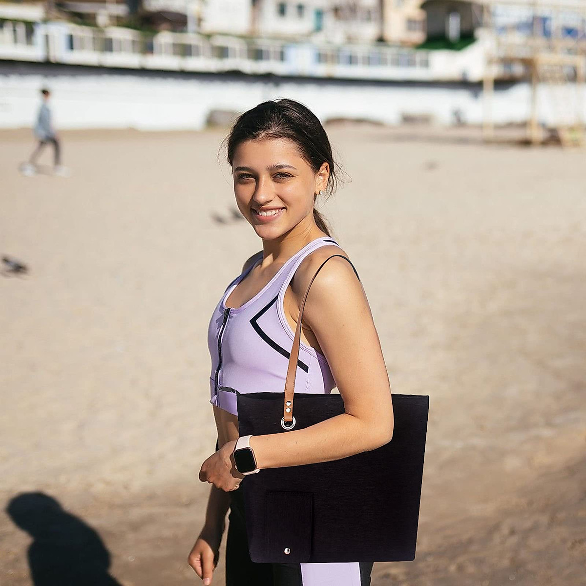 DOKSMERIA Wine Purse with Hidden Spout, Beach Wine Tote Bag with Hidden Insulated Compartment & Wine Bladder, Perfect Wine Gift for BYOB, Movie Theater, Concert, Bachelorette Party, Pool & Beach