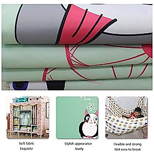 SHAWLA Shoe Rack, Shoe Rack, Wardrobe Portable Closet for Bedroom, Shelves Fabric Foldable Closet Storage Organizer Easy to Assemble for Clothes Shoes,Stripe 110x45x165CM (Town)